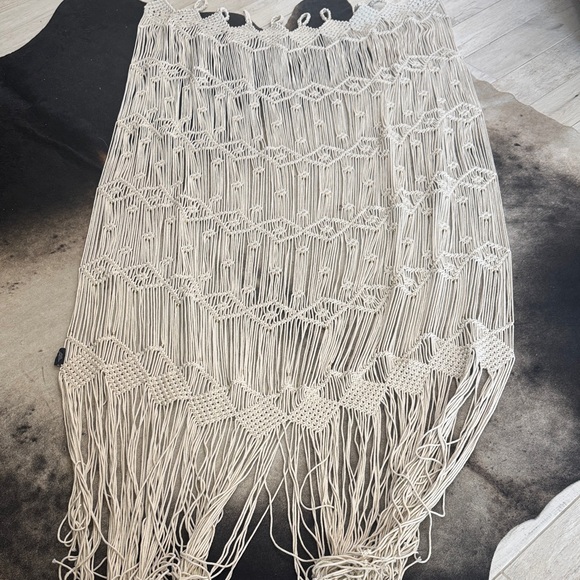 Rachel Zoe | Accents | Rachel Zoe Cream Macrame Tapestry | Poshmark